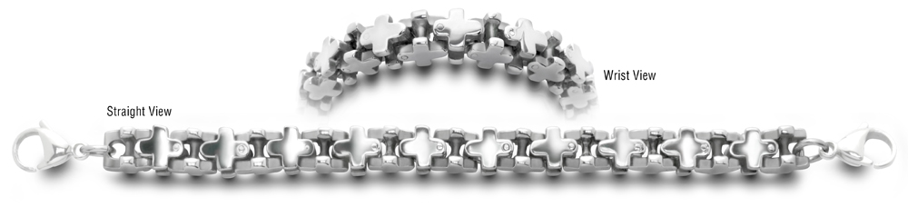 Balestra 0357 Designer Stainless Steel Medical ID Alert Bracelets